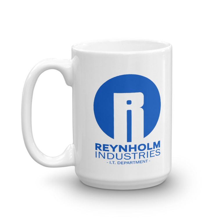 Reynholm Industries Logo Mug with IT Sub-text | Derby Tees Designs